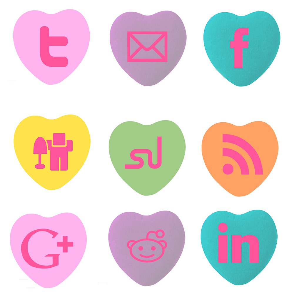 Social Media Icon Conversation Hearts by StacyO on DeviantArt