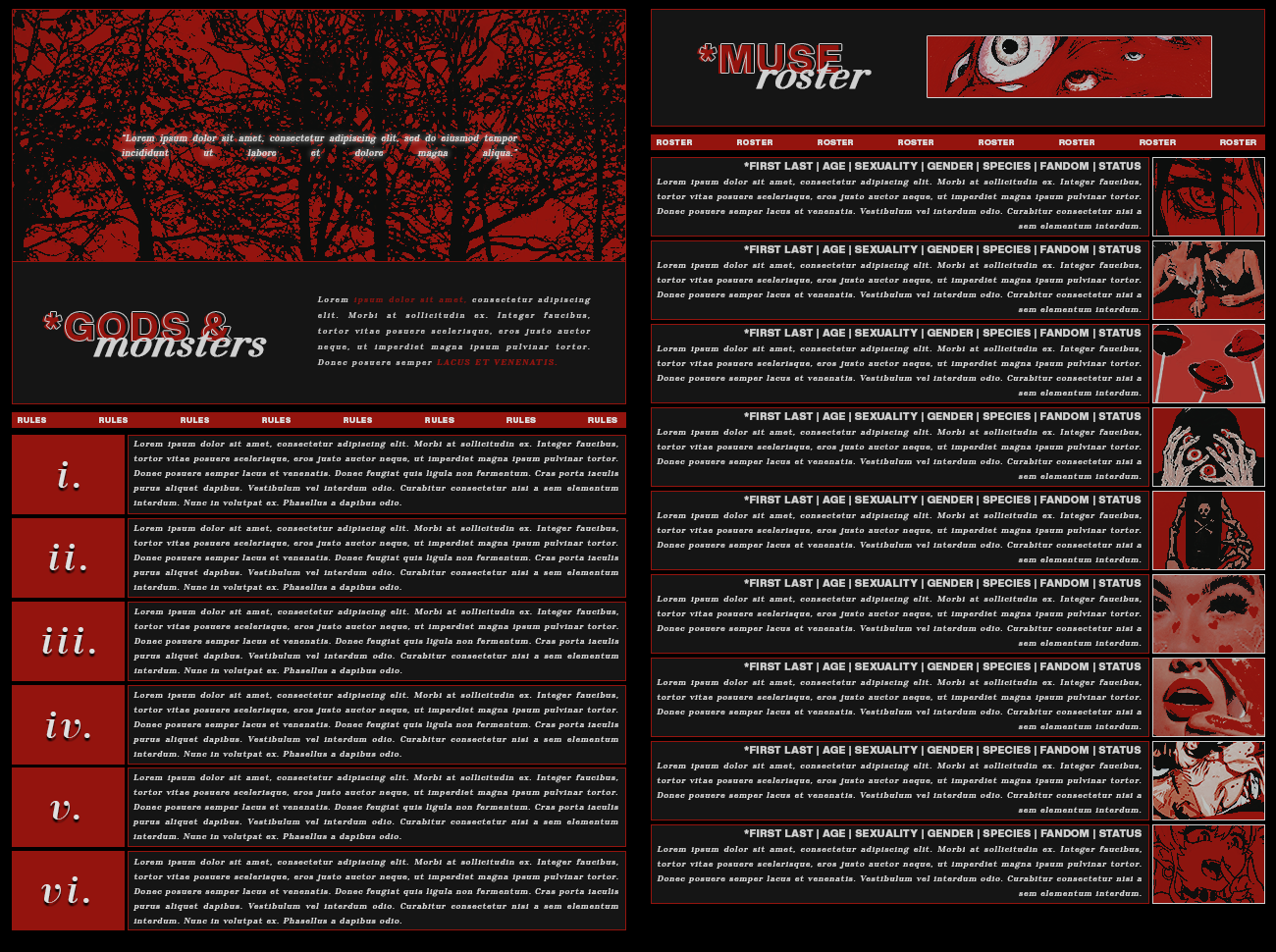 gods and monsters / doc template. ( 2 PSD files ) by niixzee on DeviantArt