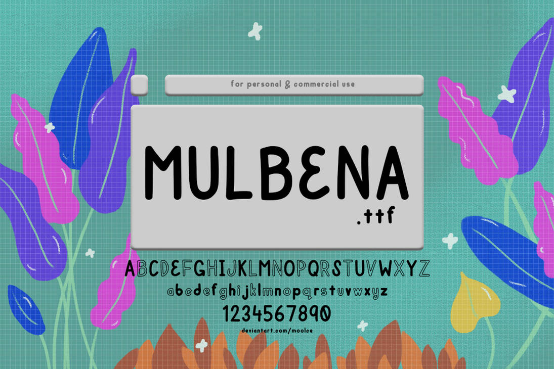 Mulbena font by moolce by moolce on DeviantArt