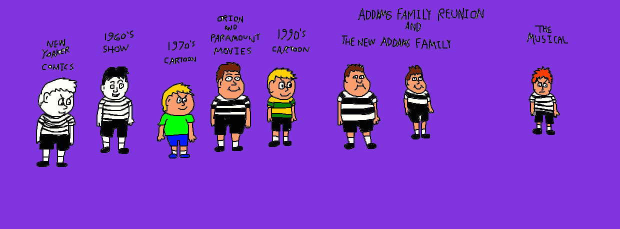 The Many Faces of Pugsley Addams by LuciferTheShort on DeviantArt