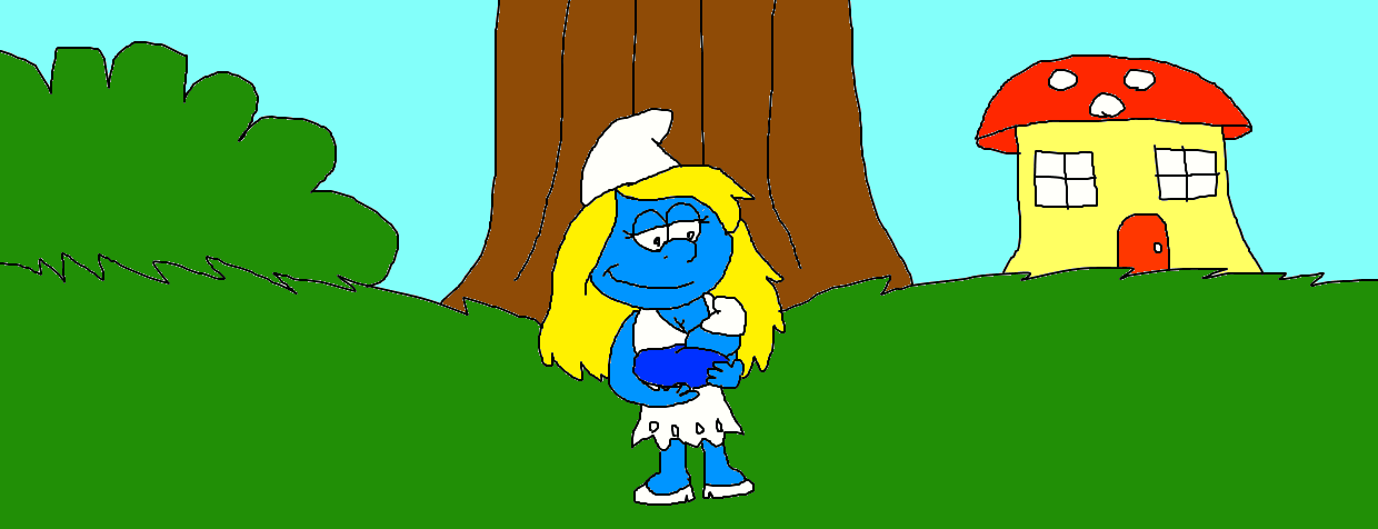 Smurfette Breastfeeding Baby Smurf by LuciferTheShort on DeviantArt
