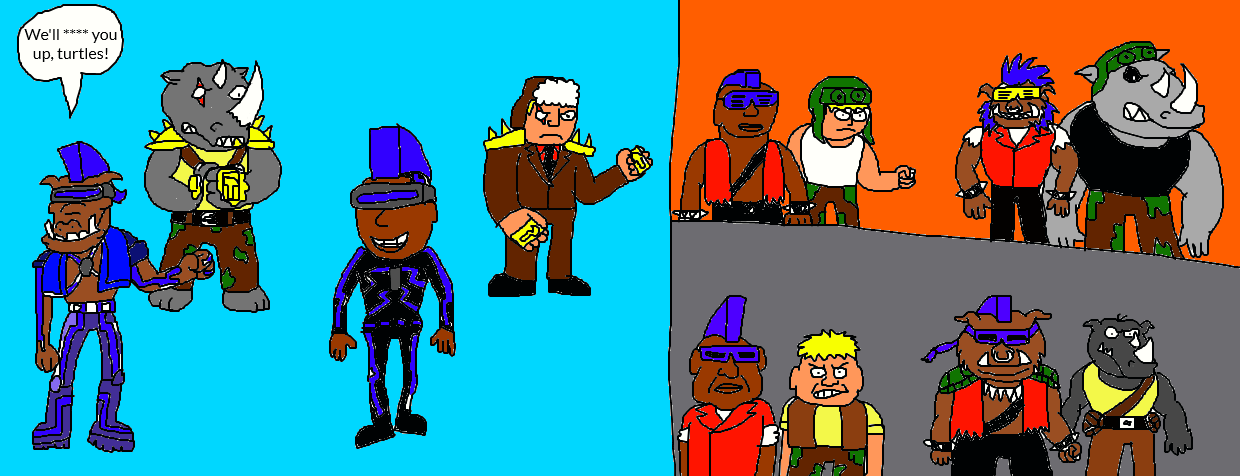 The Many Faces of Bebop and Rocksteady by LuciferTheShort on DeviantArt