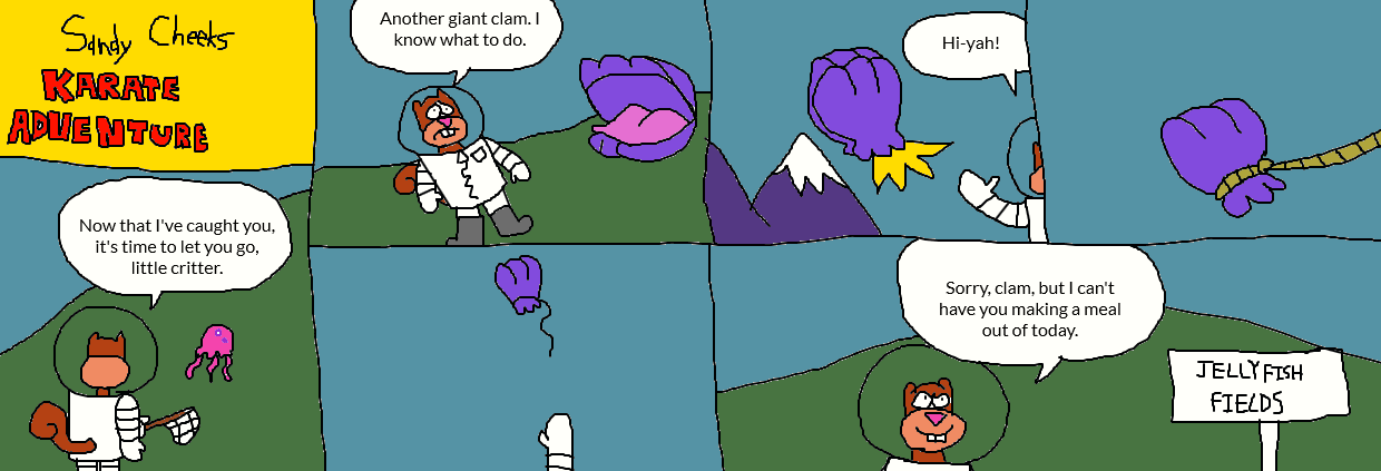 Sandy Cheeks: Karate Adventure Page 1 by LuciferTheShort on DeviantArt