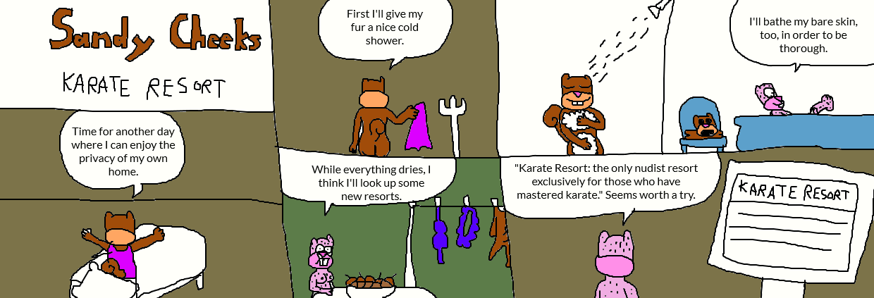 Sandy Cheeks: Karate Resort Page 1 by LuciferTheShort on DeviantArt