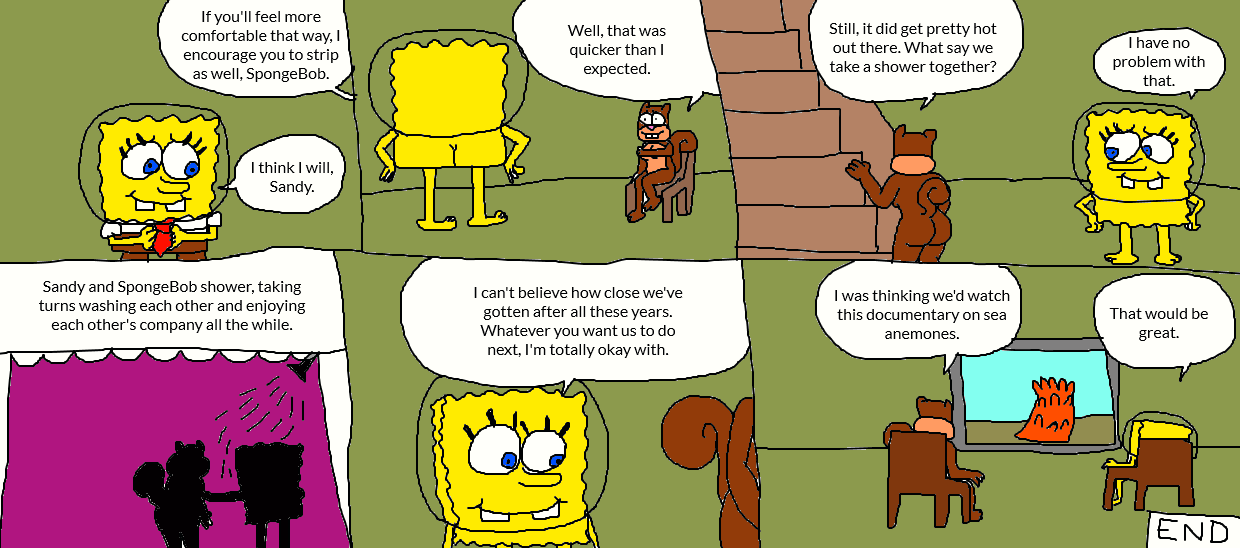 Sandy and SpongeBob: Joy Page 2 (Finale) by LuciferTheShort on DeviantArt