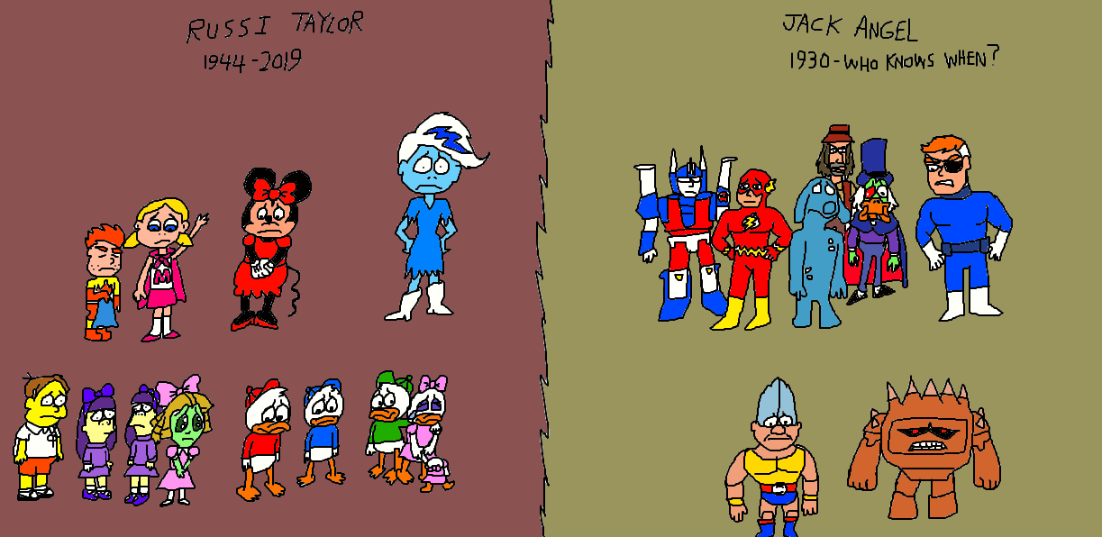 Tributes to Russi Taylor and Jack Angel by LuciferTheShort on DeviantArt