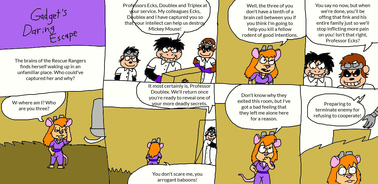 Gadget's Daring Escape Page 1 by LuciferTheShort on DeviantArt