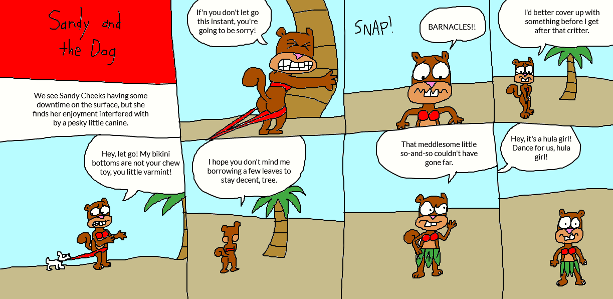Sandy and the Dog Page 1 by LuciferTheShort on DeviantArt