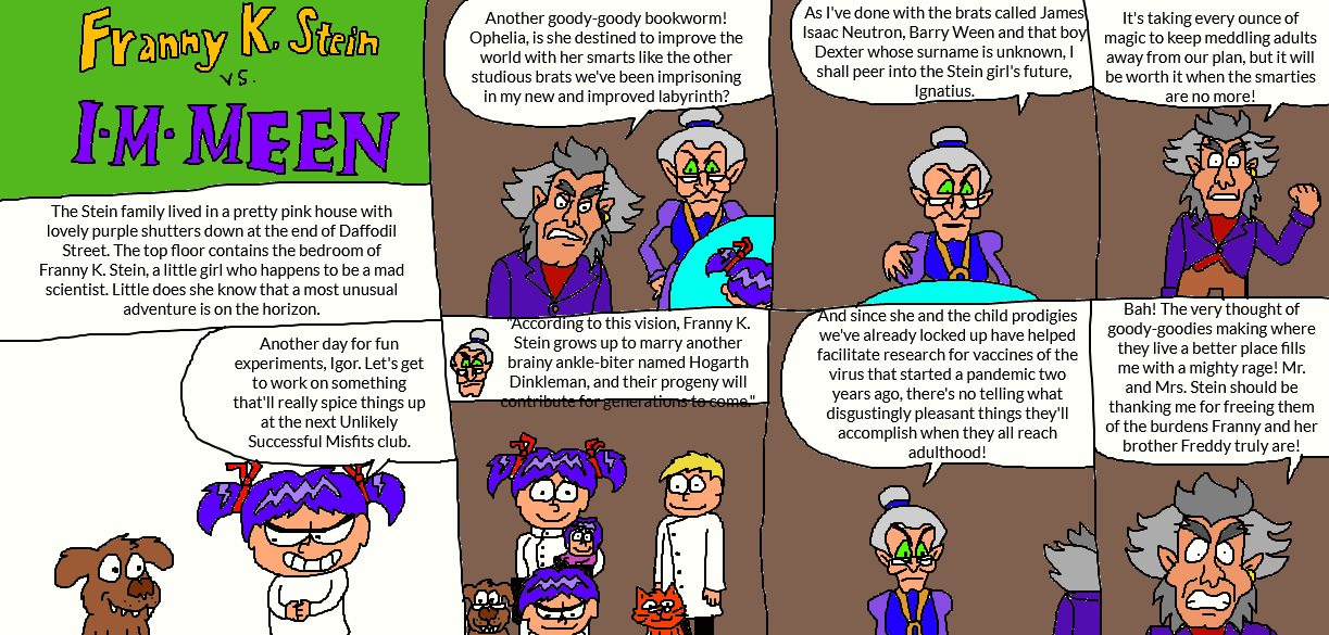 Franny K. Stein vs. I.M. Meen Page 1 by LuciferTheShort on DeviantArt