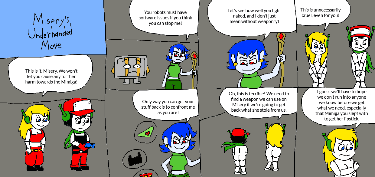 Misery's Underhanded Move Page 1 by LuciferTheShort on DeviantArt