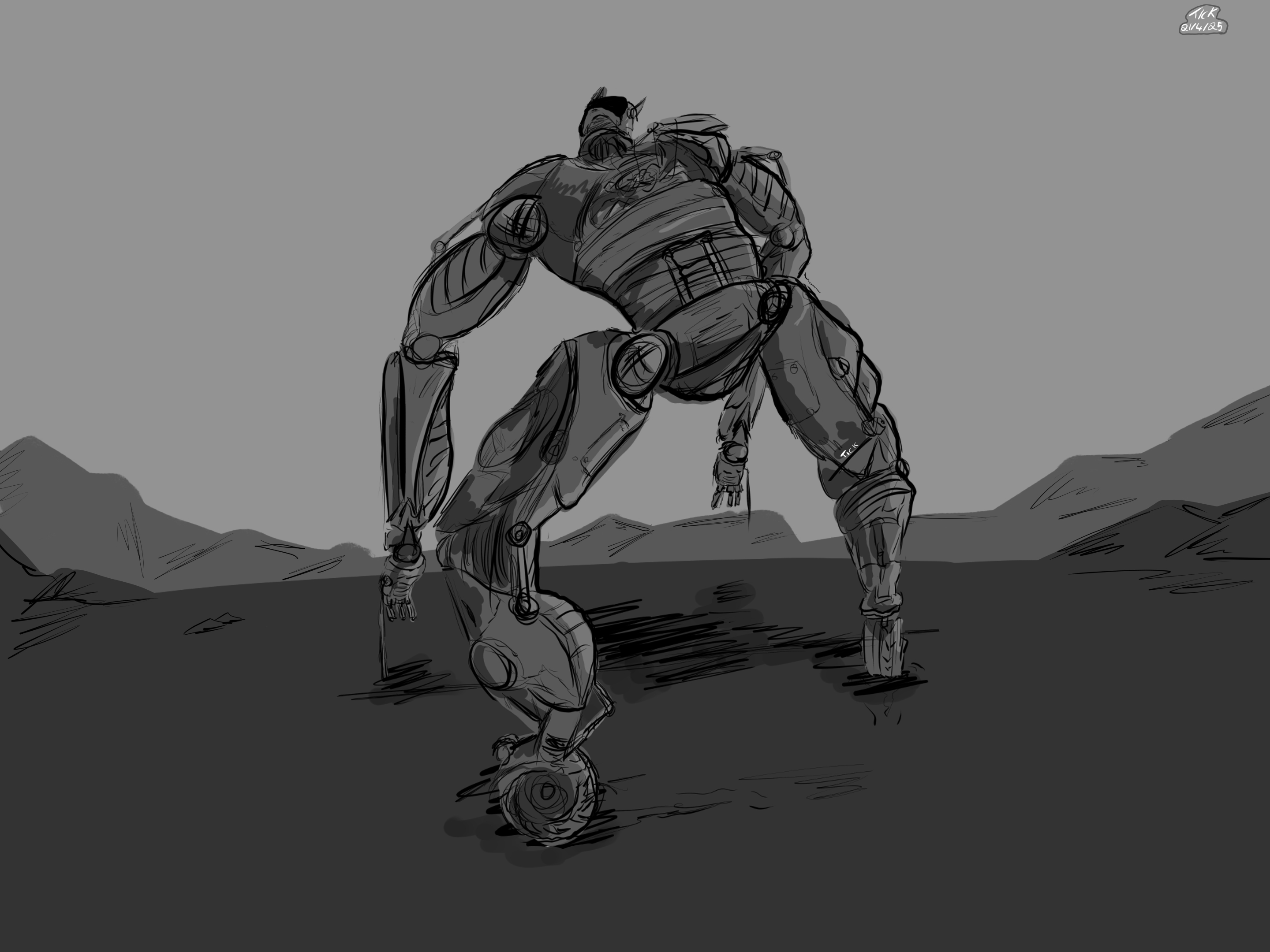 Robot Wheelie Design Sketch by Tickurch on DeviantArt