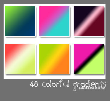 48 Colorful Gradients by sailorssweetheart on DeviantArt