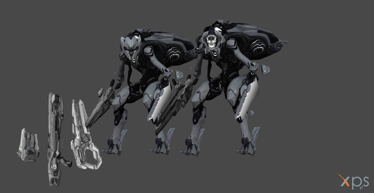 Halo 4 Promethean Knight + Weapon by BlinkJisooXPS on DeviantArt