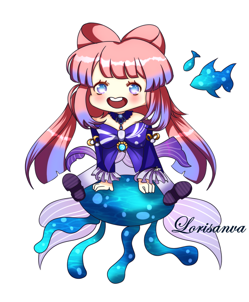 Chibi_ Sangonomiya_Kokomi by Lorisanva on DeviantArt