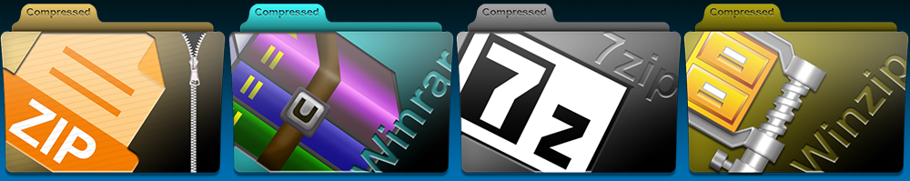 Windows Compression Storage Folders Icon Set by DarkKnight2264 on ...
