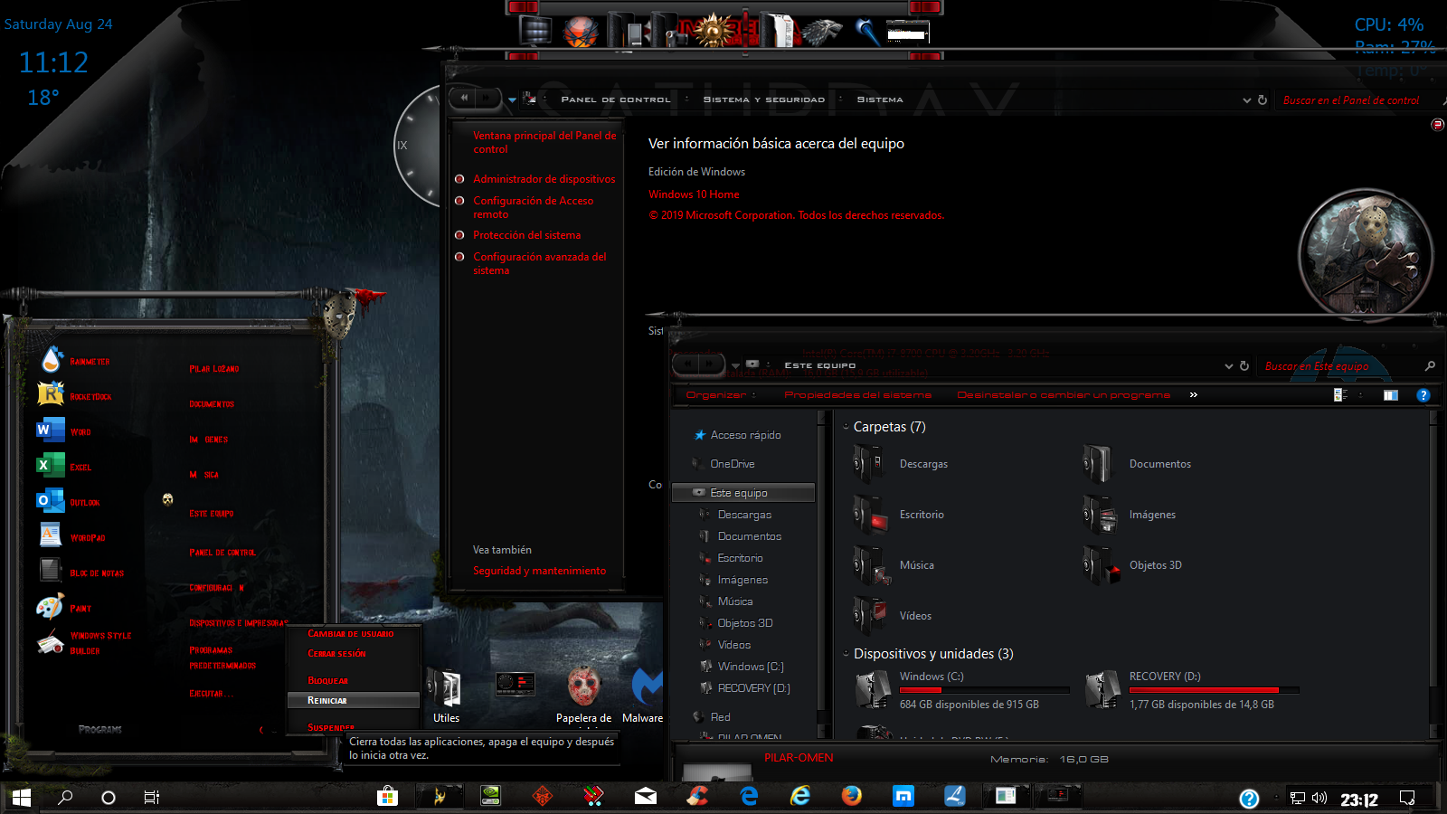 Friday the 13th Theme For Windows 10 22H2 by DarkKnight2264 on DeviantArt
