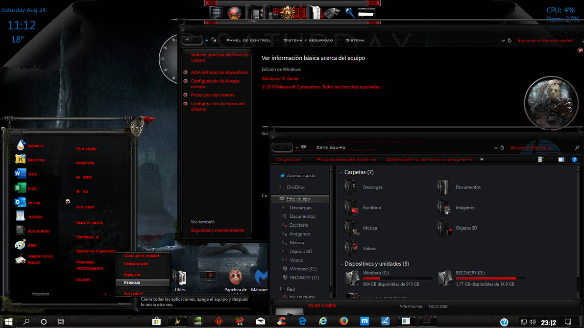 Friday the 13th Theme For Windows 10 22H2 by DarkKnight2264 on DeviantArt