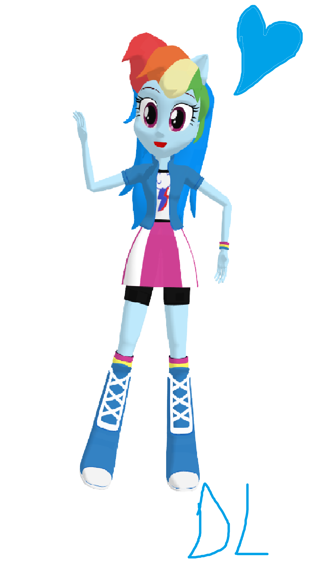 Rainbow Dash MMD (Equestria Girls minis version) by MMDEg on DeviantArt