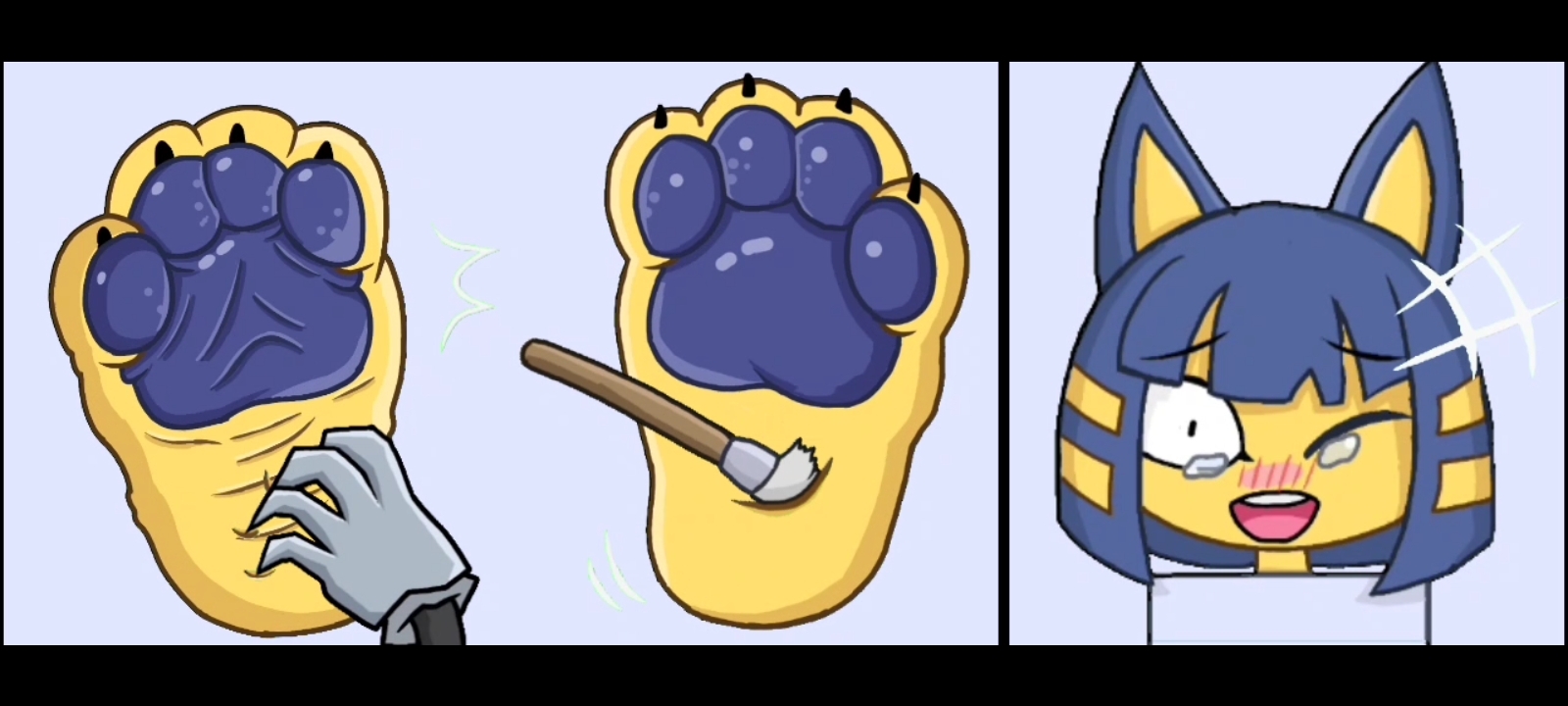 ankha paw tickling by QWQlQAQ on DeviantArt