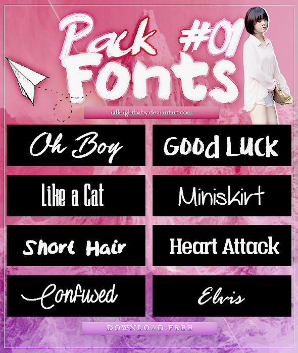 PACK FONTS #O1 by iAllNightBaby on DeviantArt