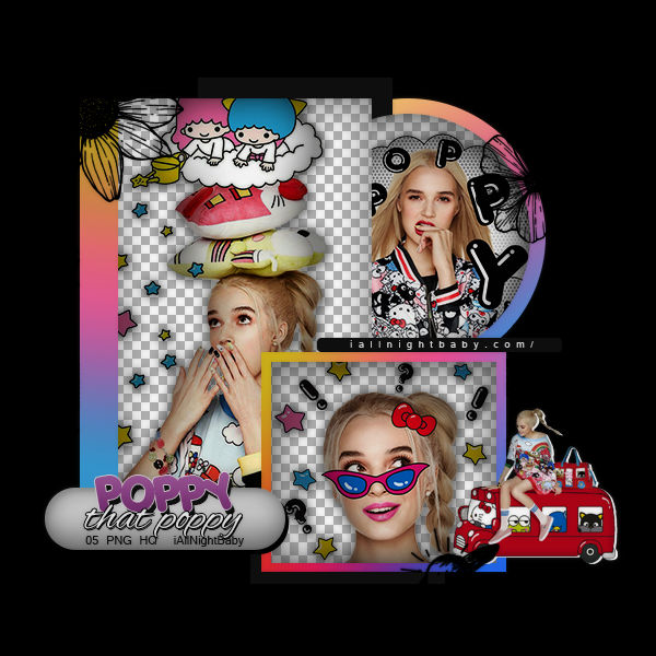 PACK PNG #78| THAT POPPY (FOR HELLO SANRIO) by iAllNightBaby on DeviantArt
