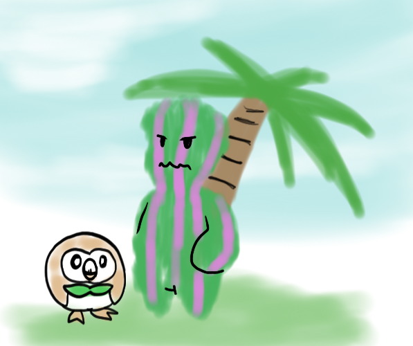 Watermelon Rowlet by Lazy-Sage on DeviantArt