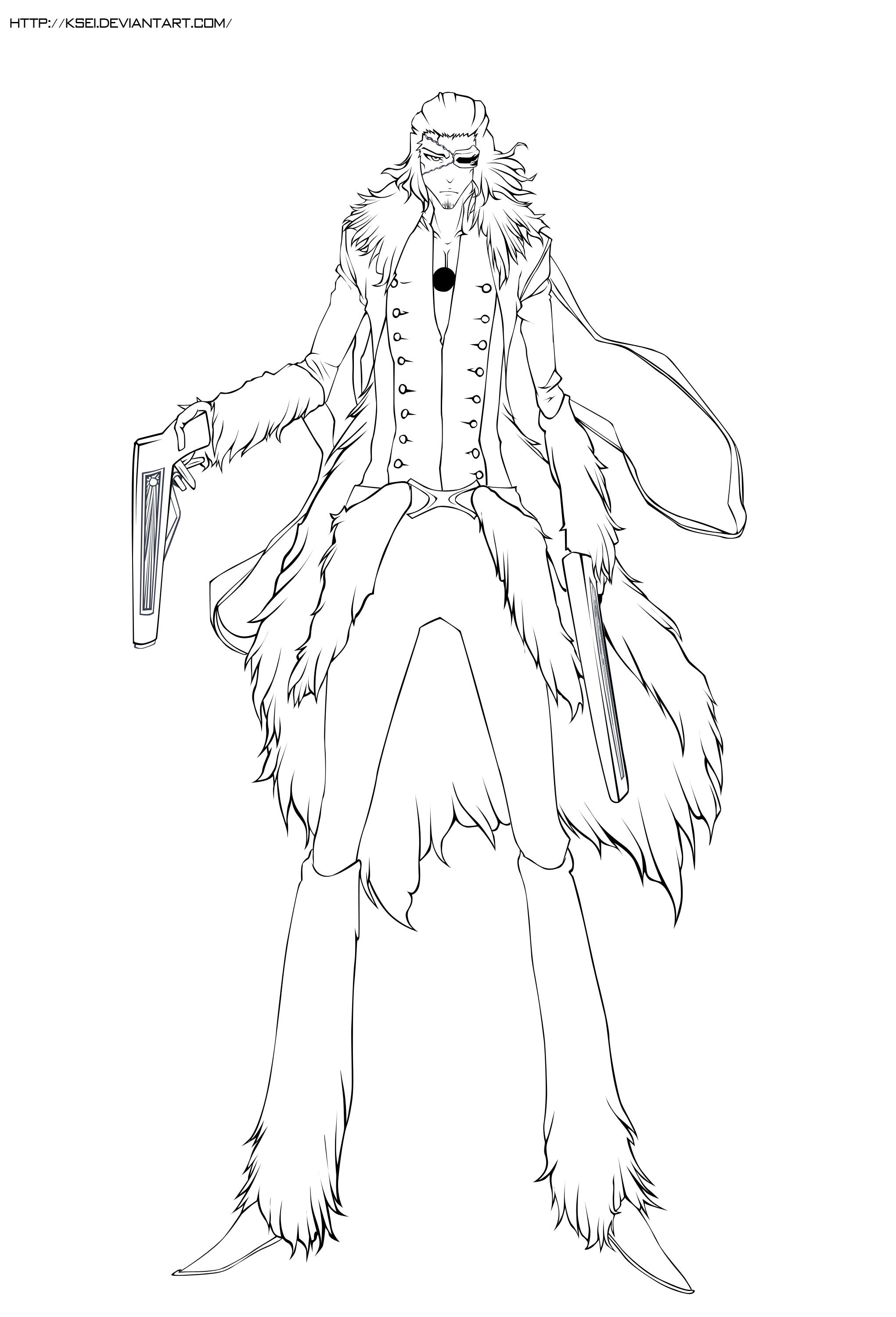 lineart Coyote Stark by KSei on DeviantArt