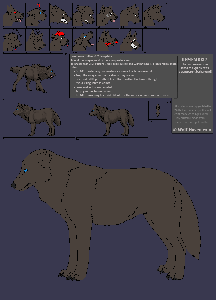 Wolf Haven Template 2 by Magicdragon on DeviantArt