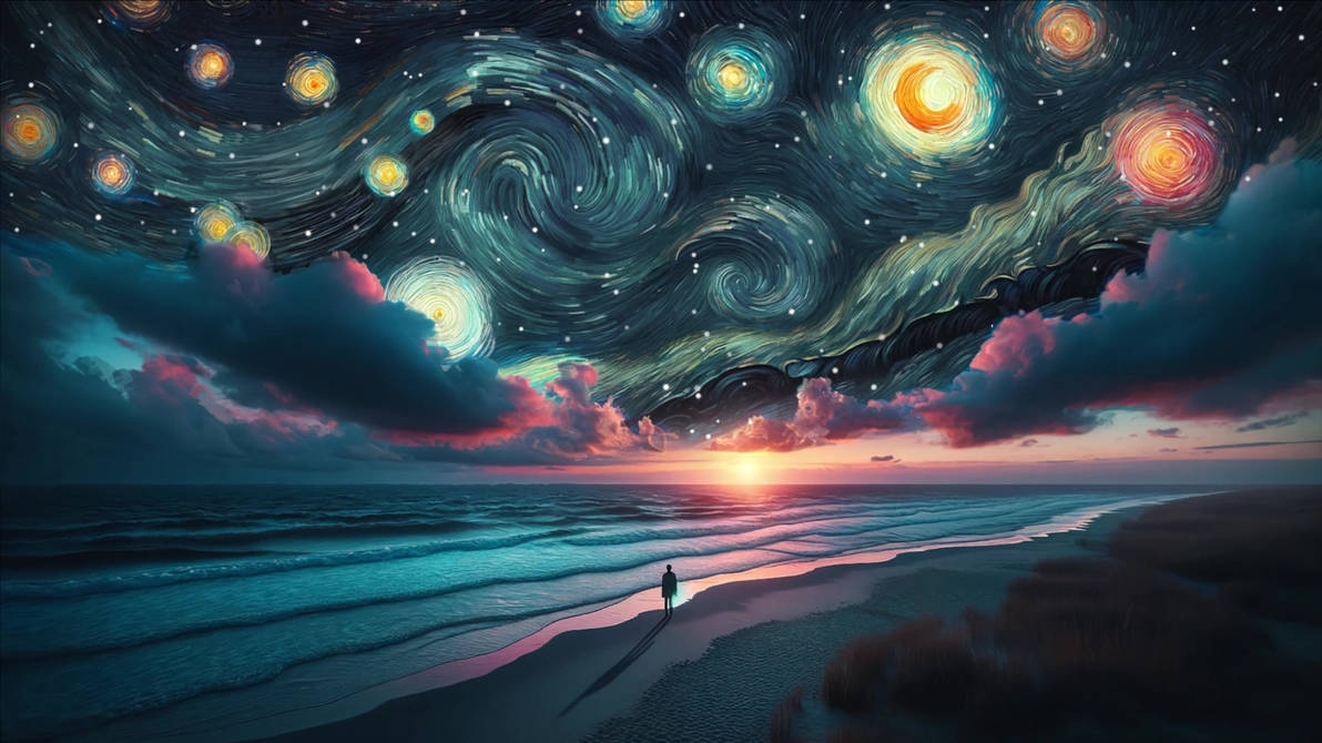 Starry Night over the Beach Animation by Imager1966 on DeviantArt
