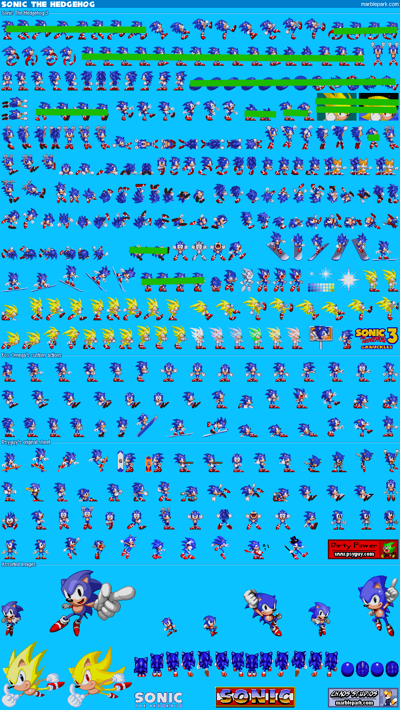 Sonic 3 Sprites by ClutchIsHappyPlz on DeviantArt