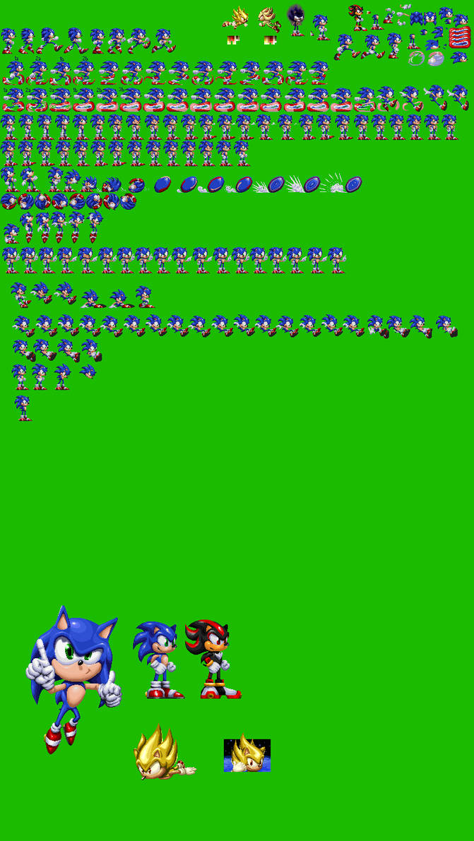 Sonic Sprite Sheet by ClutchIsHappyPlz on DeviantArt