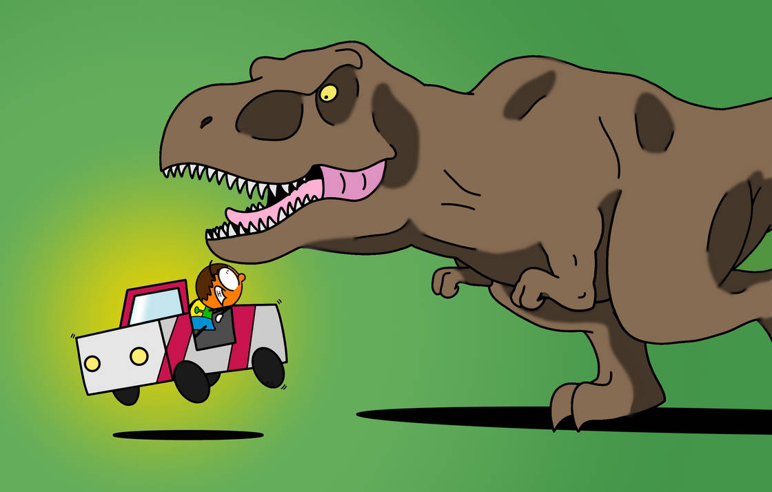 T-Rex Chase by GravyMan12 on DeviantArt
