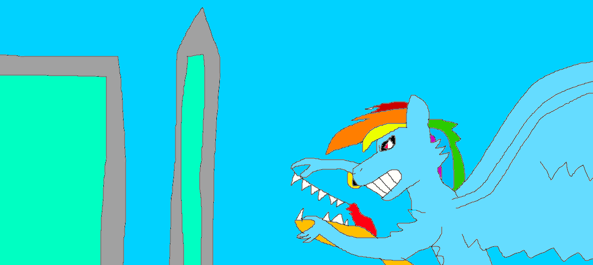 Rainbow Dash kills V-rex! by Devon13168 on DeviantArt