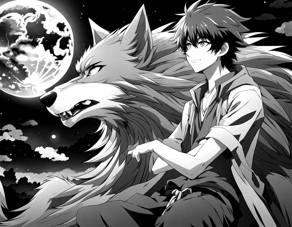 AI Fun - The Wolf and the Boy by RavenTechnology15 on DeviantArt