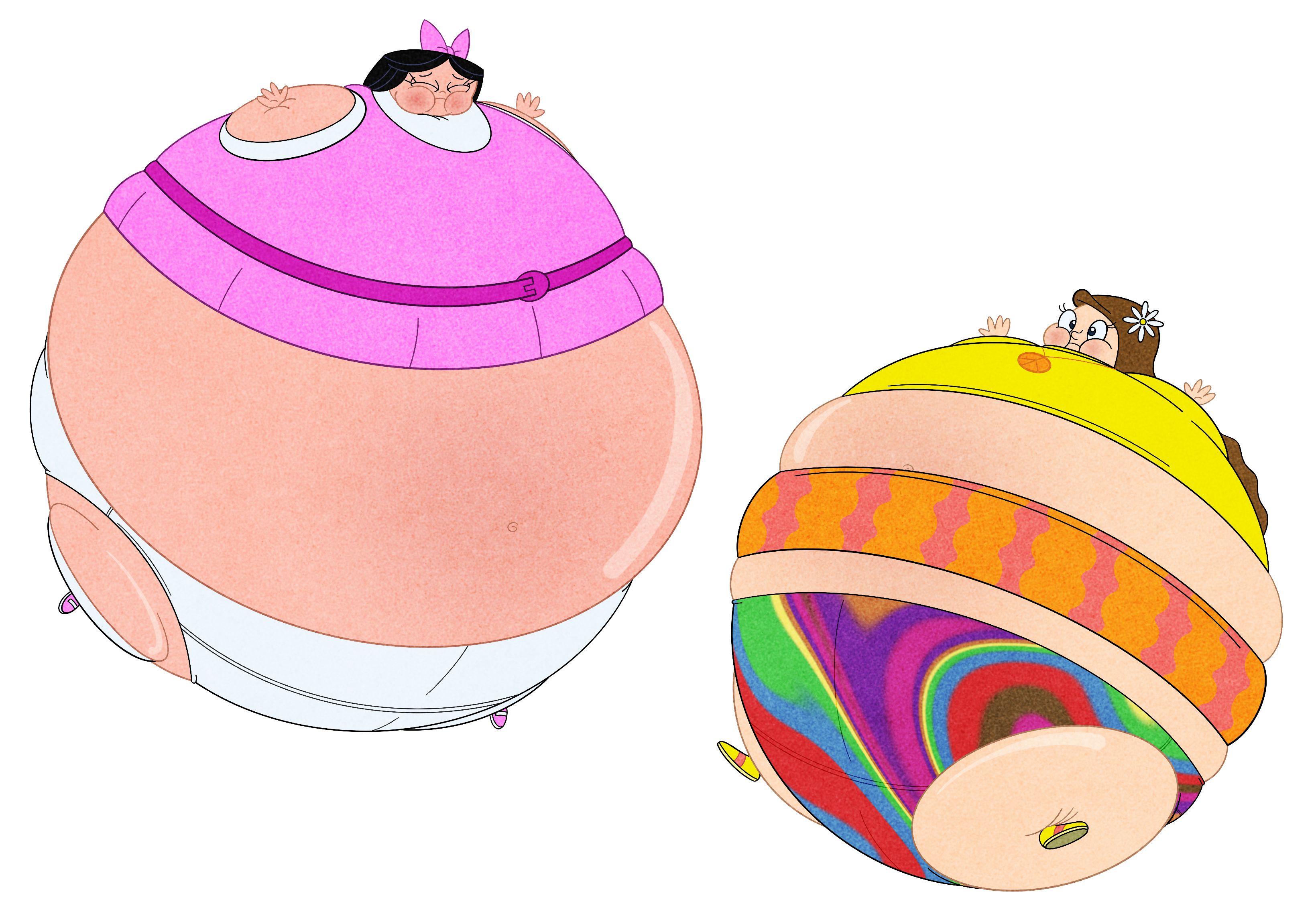 Isabella and Jenny Brown Inflated by DCTA0317AdultsRises on DeviantArt