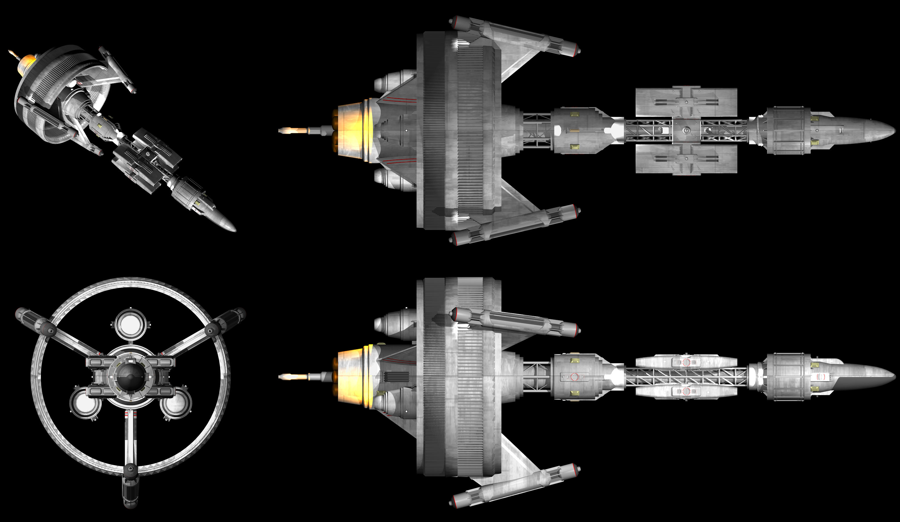 Old Experimental Warp Ship -- Mesh Here by NewDivide1701 on DeviantArt