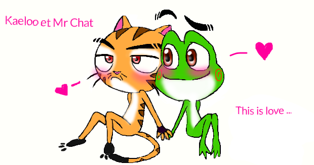 Kaeloo et Mr Chat by debythehedgehog on DeviantArt