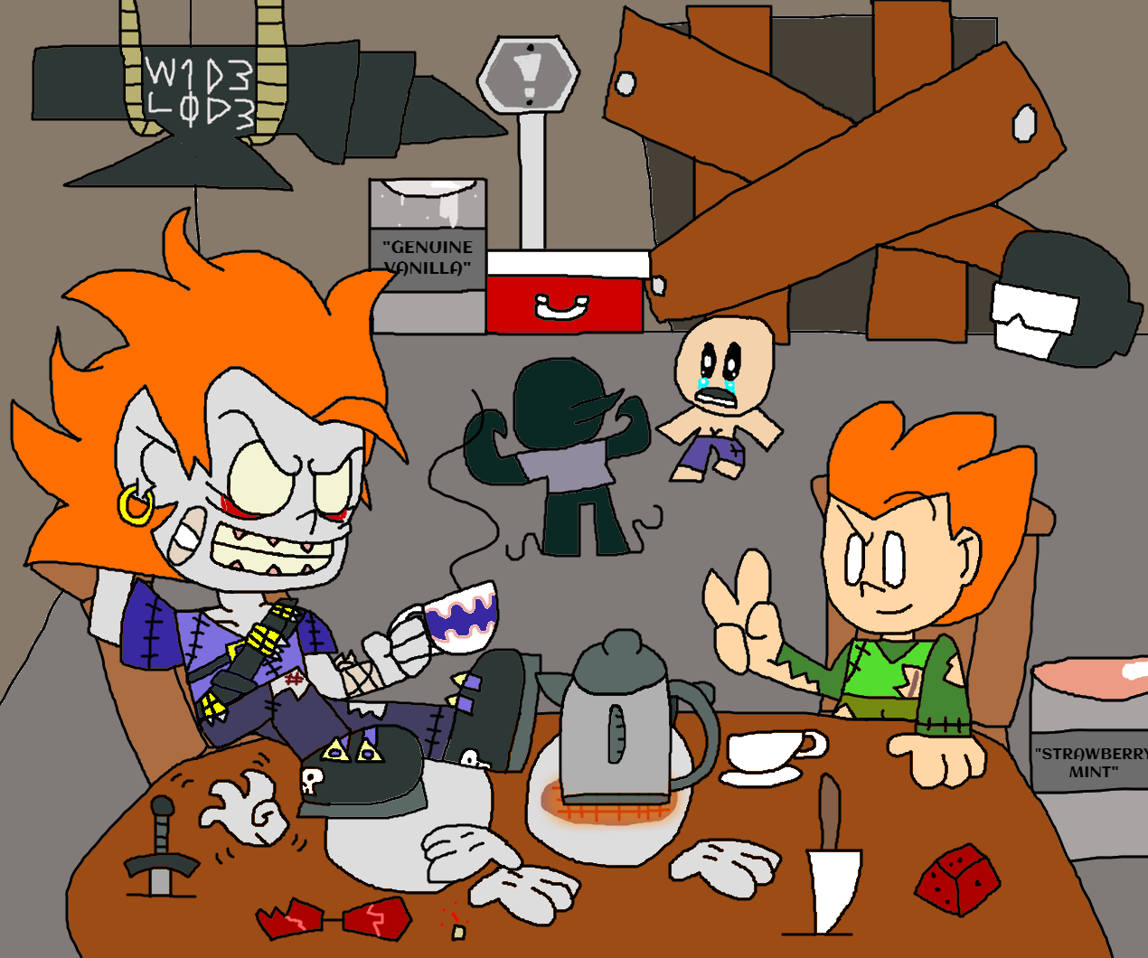 Your Evil Shadow Has A Cup of Tea (FNF) by illcitvirus115 on DeviantArt