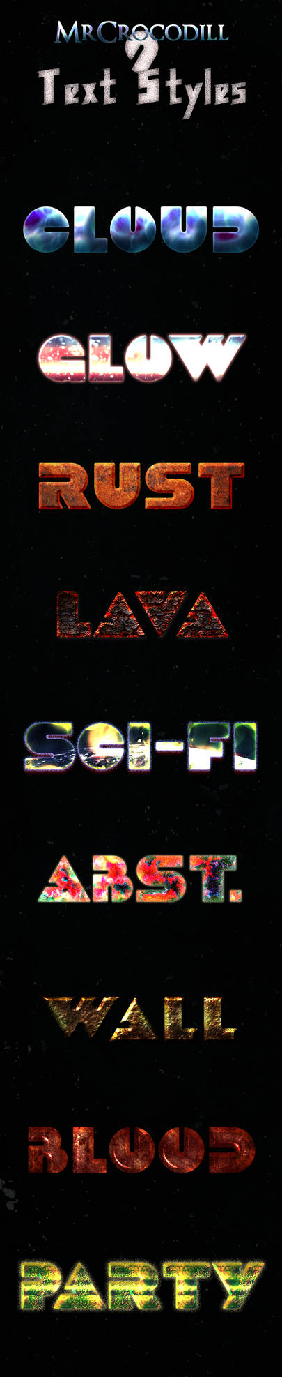 Free 9 Text Styles. by MrCrocodill on DeviantArt