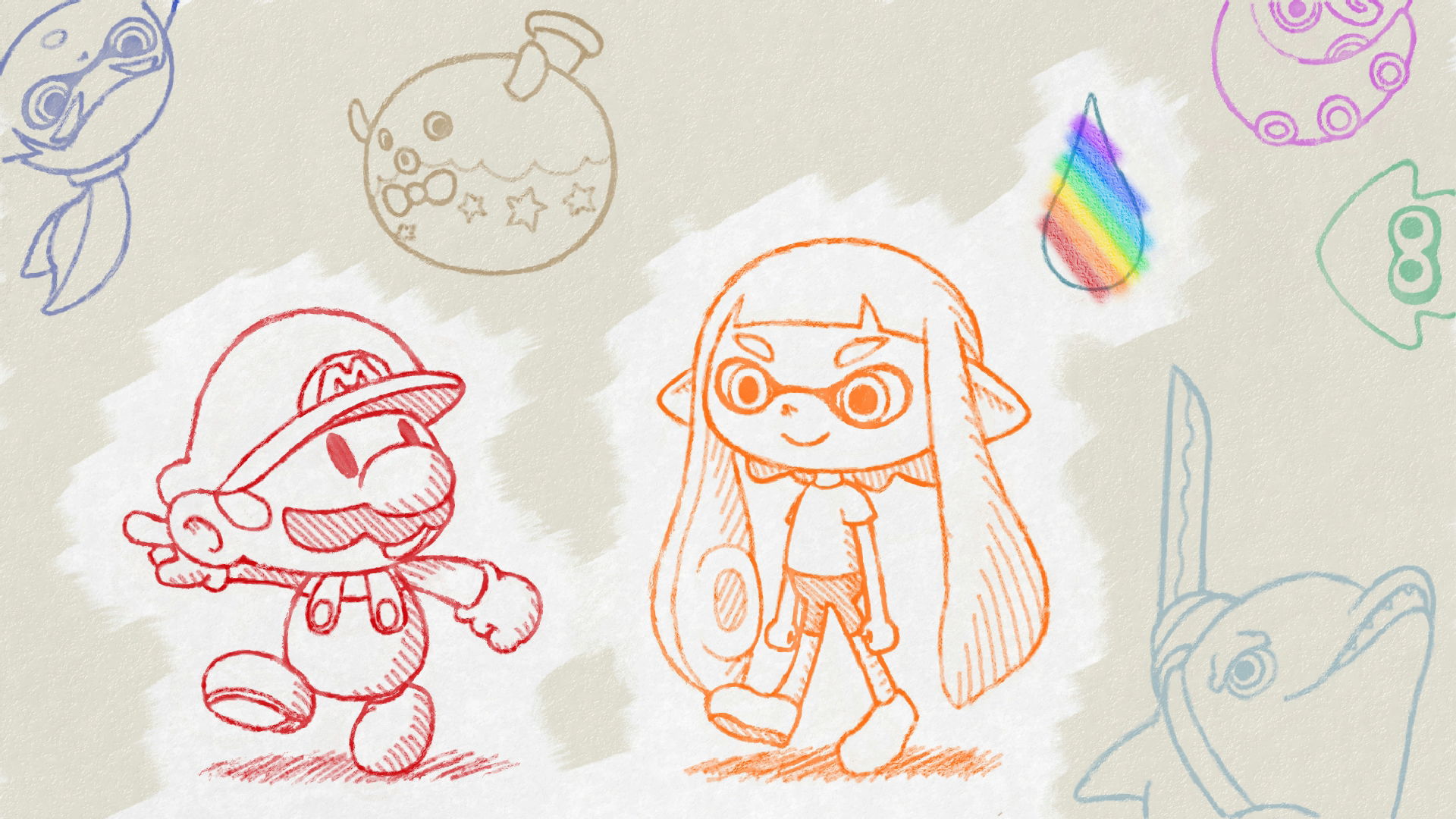 Paper Mario and Inkling by supikagalaxy on DeviantArt