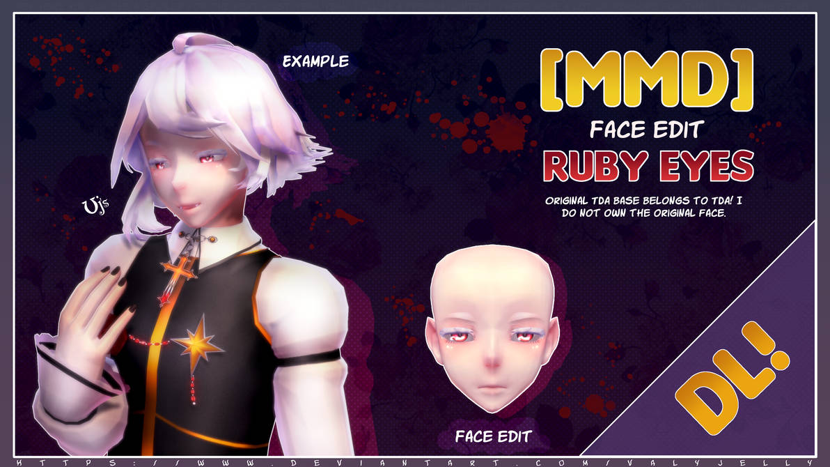 [MMD] 'Ruby Eyes' TDA face edit by ValyJelly on DeviantArt