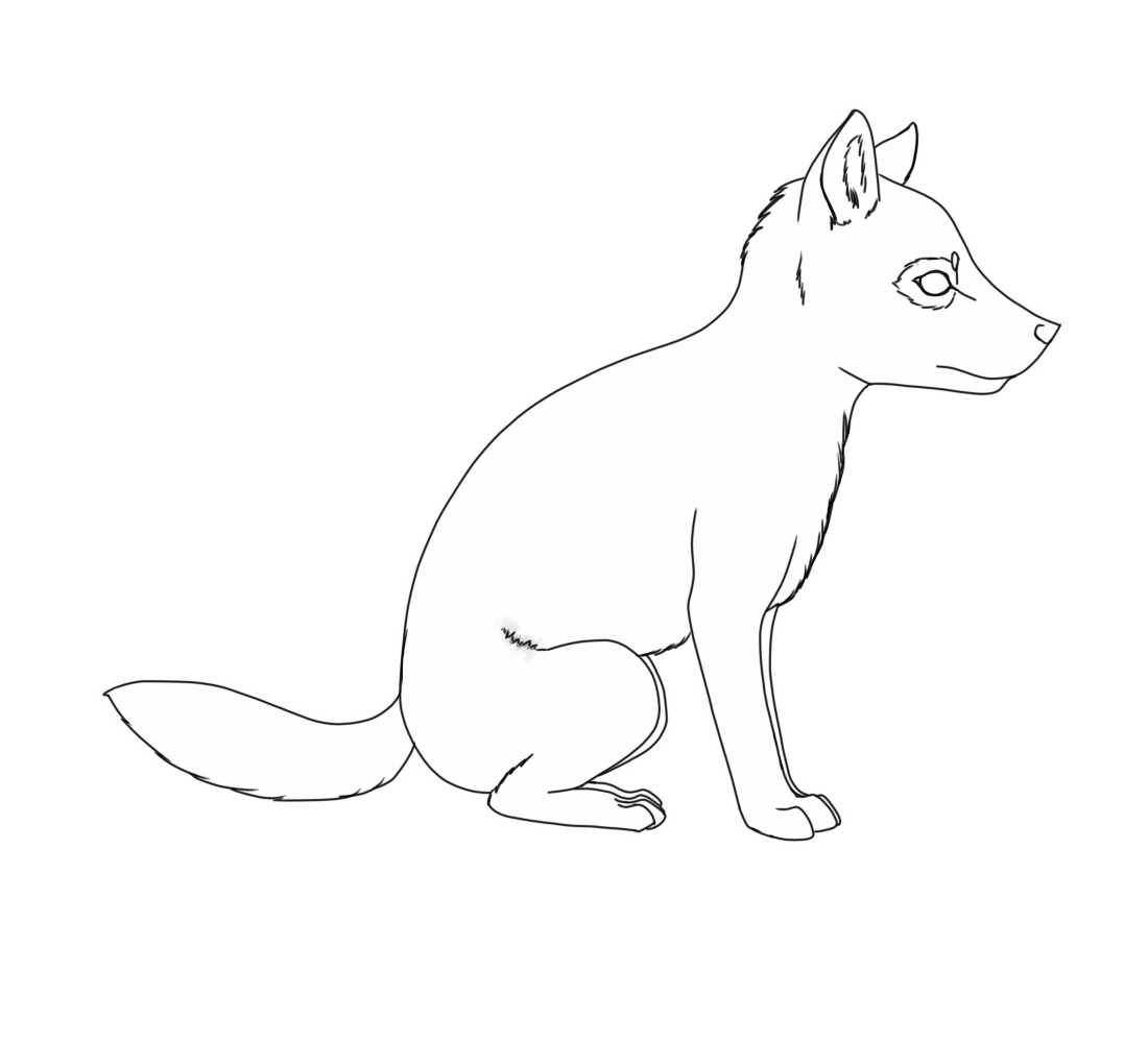 Little Wolf Pup Lineart/base F2U by Proximasaur on DeviantArt