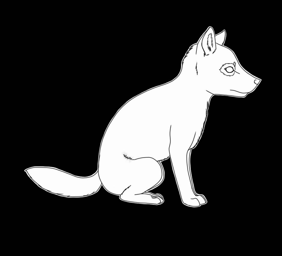 Little Wolf Pup Lineart/base F2U by Proximasaur on DeviantArt