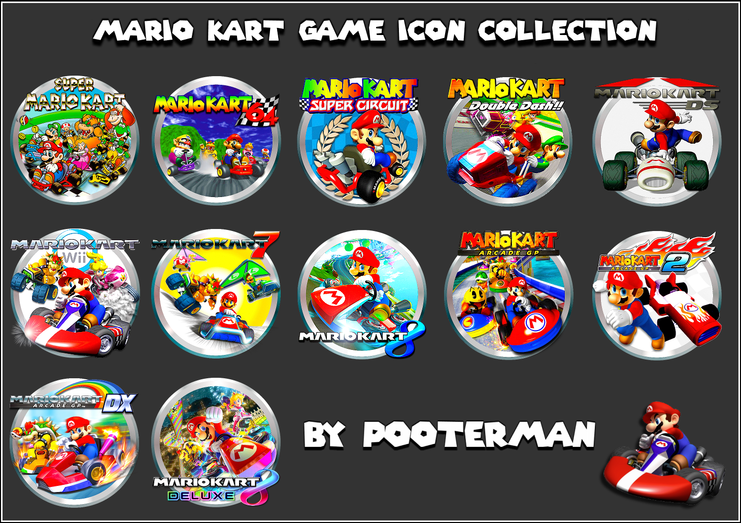 Mario Kart Game Icon Collection by POOTERMAN on DeviantArt