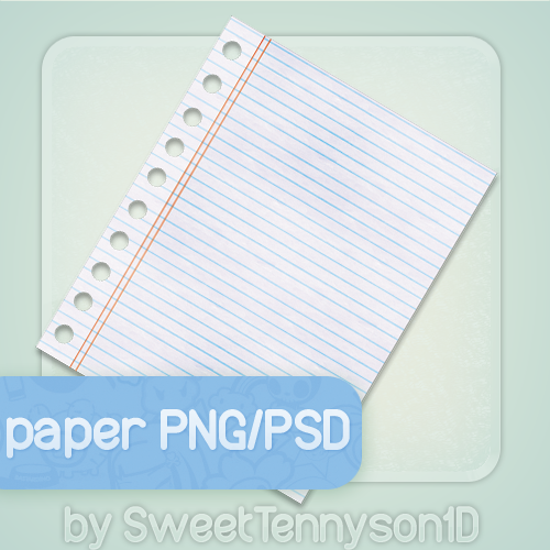Notebook Paper PNG-PSD by SweetTennyson1D on DeviantArt