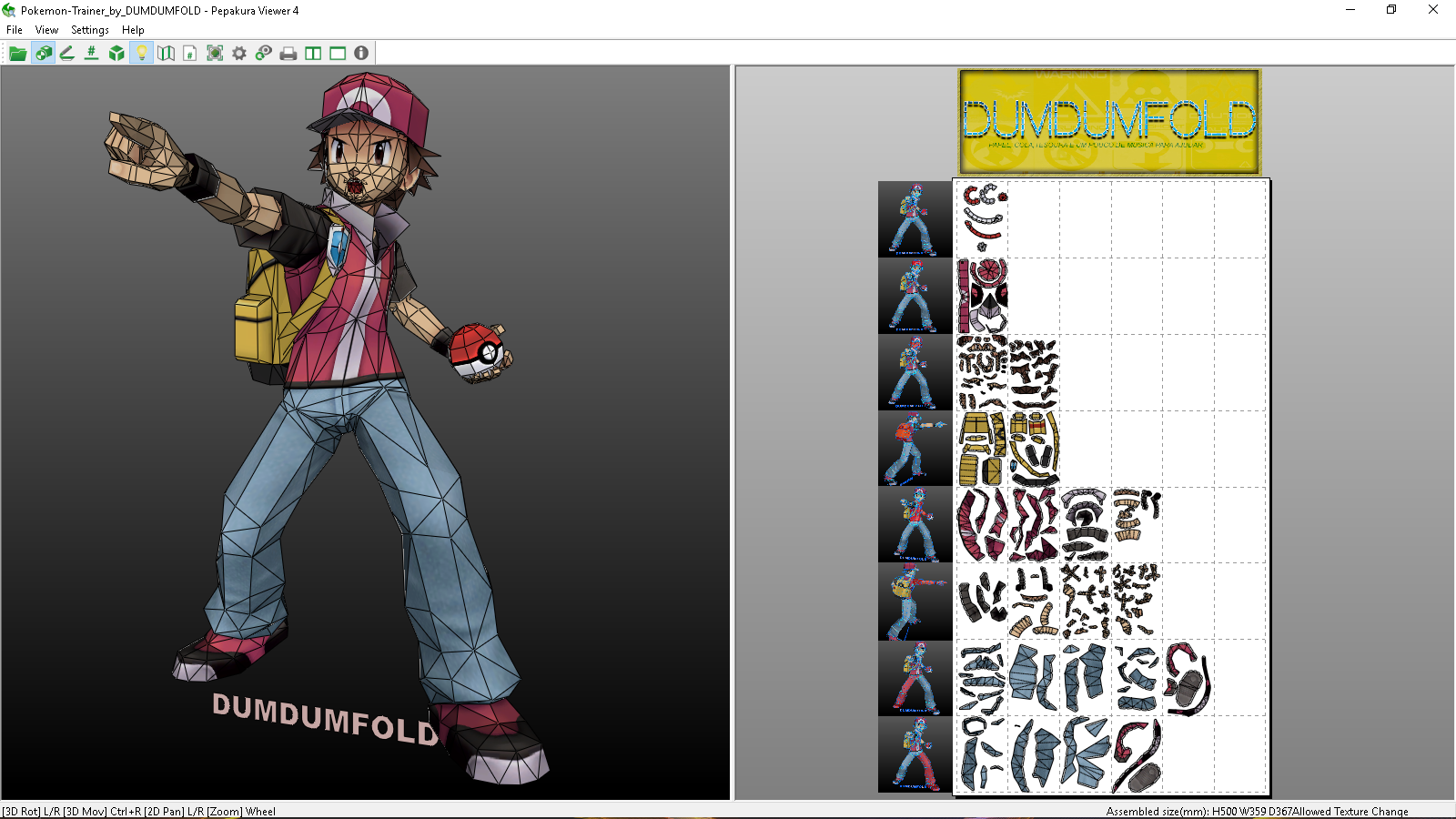 PokeMon Trainer PaperCraft by DUMDUMBOT on DeviantArt