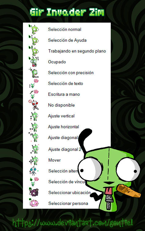 GIR Invader Zim cursor by Gontiel on DeviantArt GIR Invader Zim cursor by Gontiel on DeviantArt
