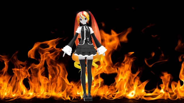 Fire Infinity Miku [DL] [Collab] by Colors-of-Water on DeviantArt