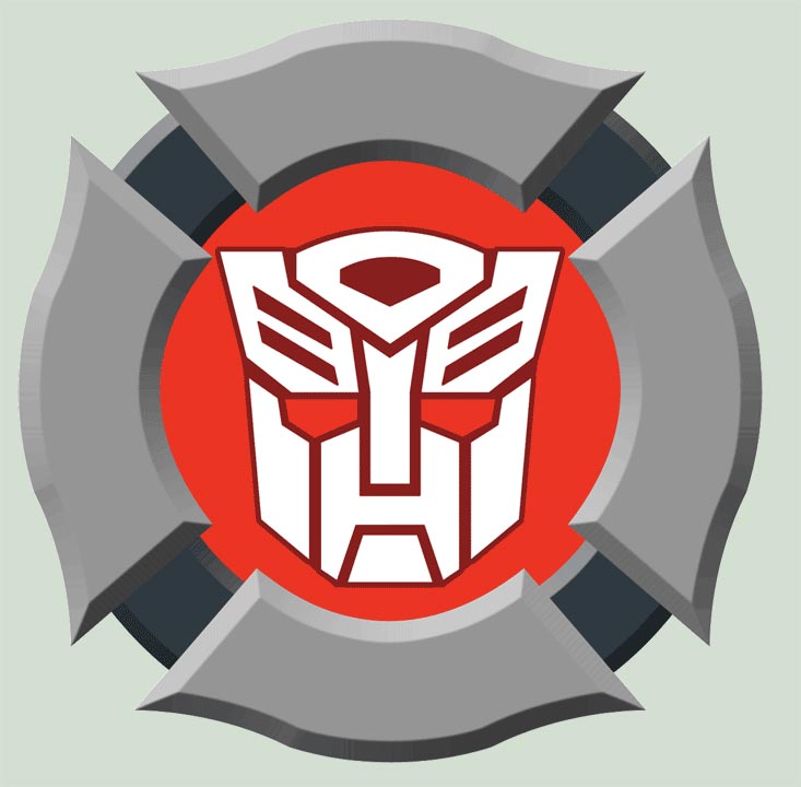 Rescue Bot Logo Custom Rescue Bots Backdrop, Transformers Birthday