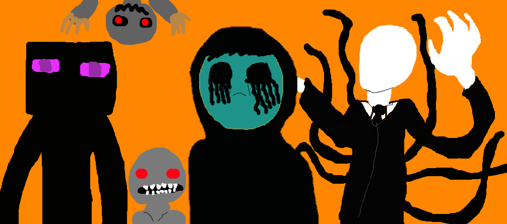 Enderman Vs Slenderman Drawings